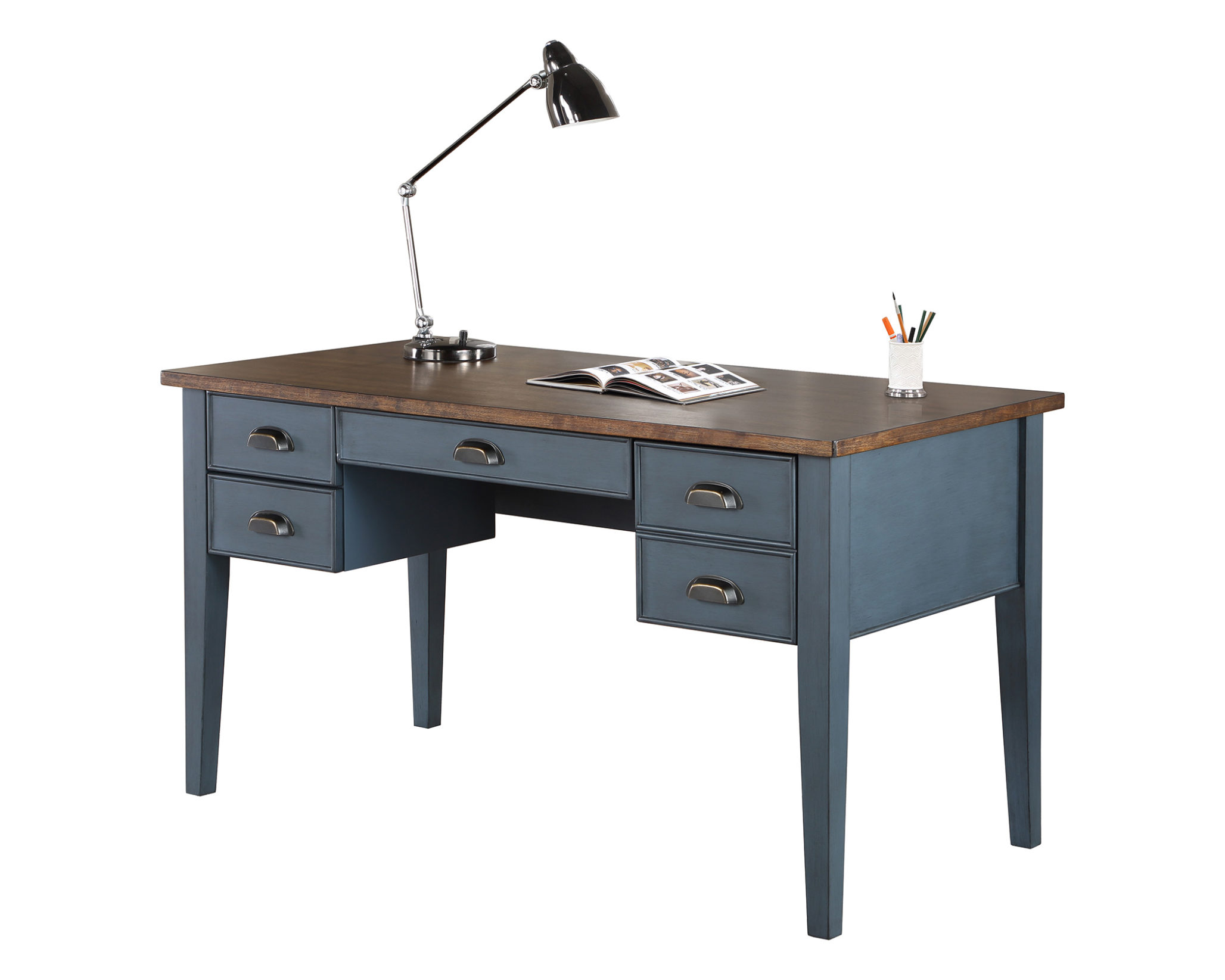 55″ W Half Pedestal Desk – Martin Furniture