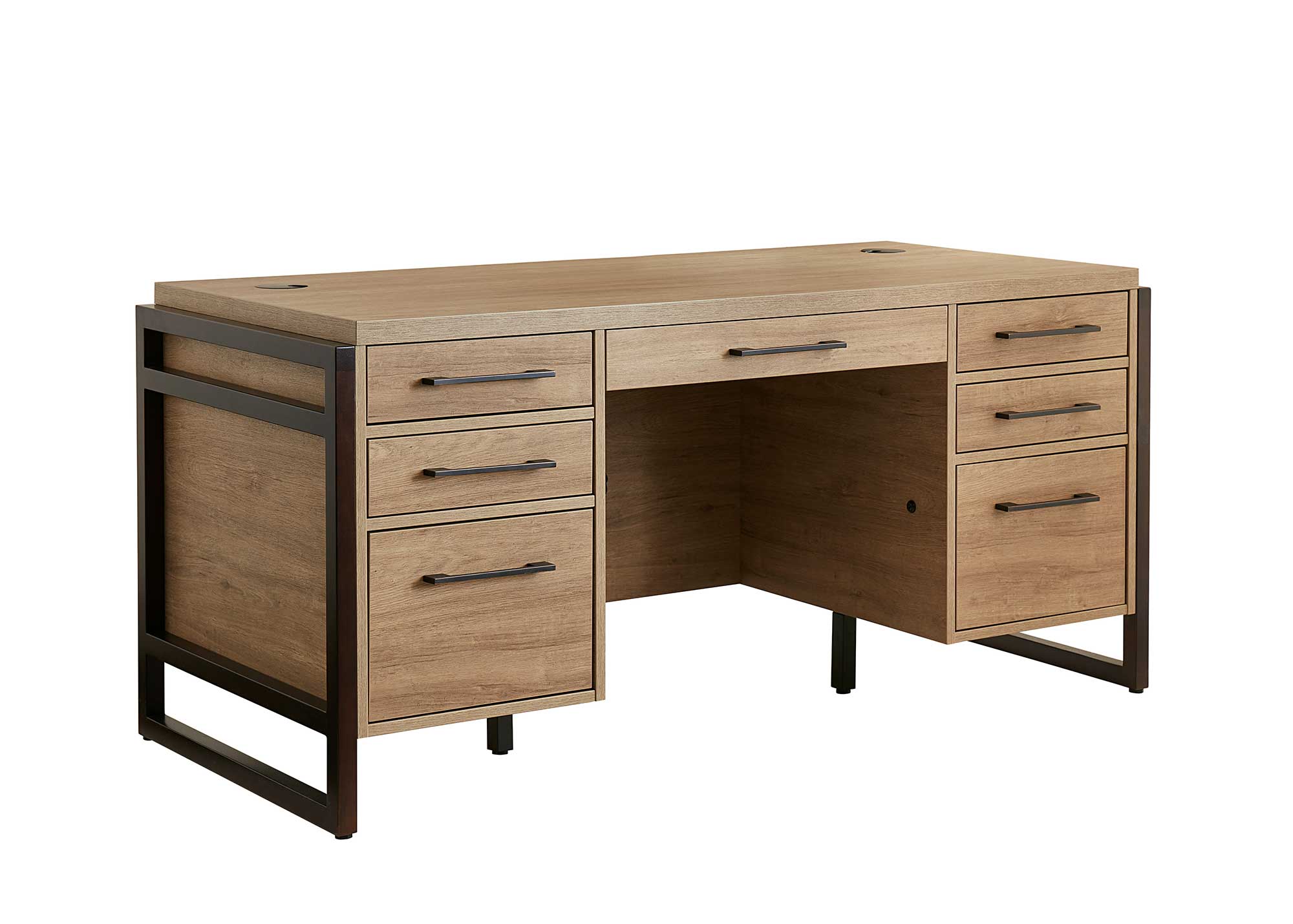 66″ W Double Pedestal Desk – Martin Furniture