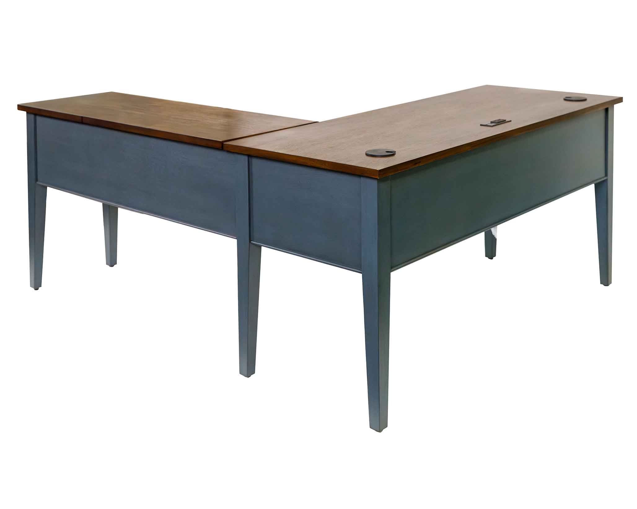 Half Pedestal L-Desk with Right Return Lift – Martin Furniture