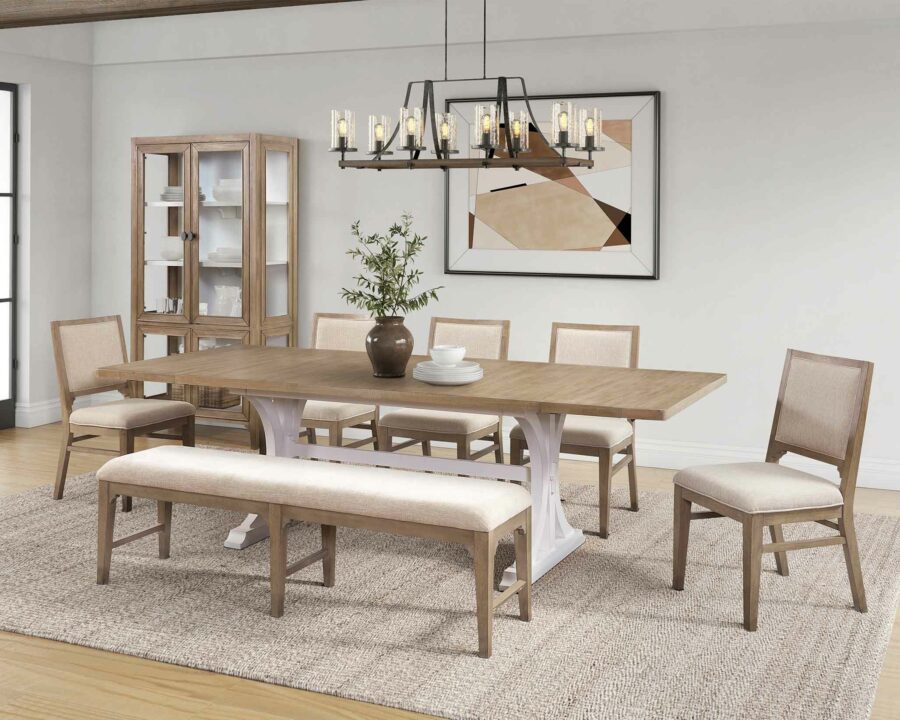 Rectangular Trestle Base Table – Martin Furniture
