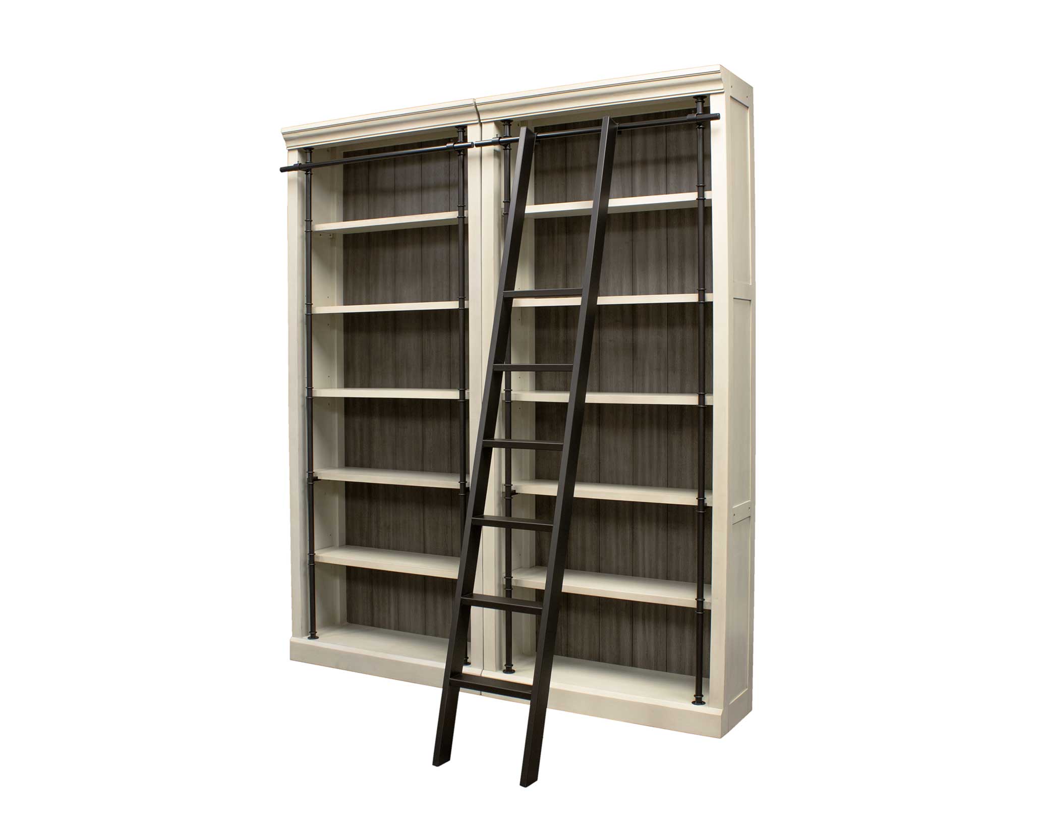 94″ H Two Bookcases with Ladder – Martin Furniture