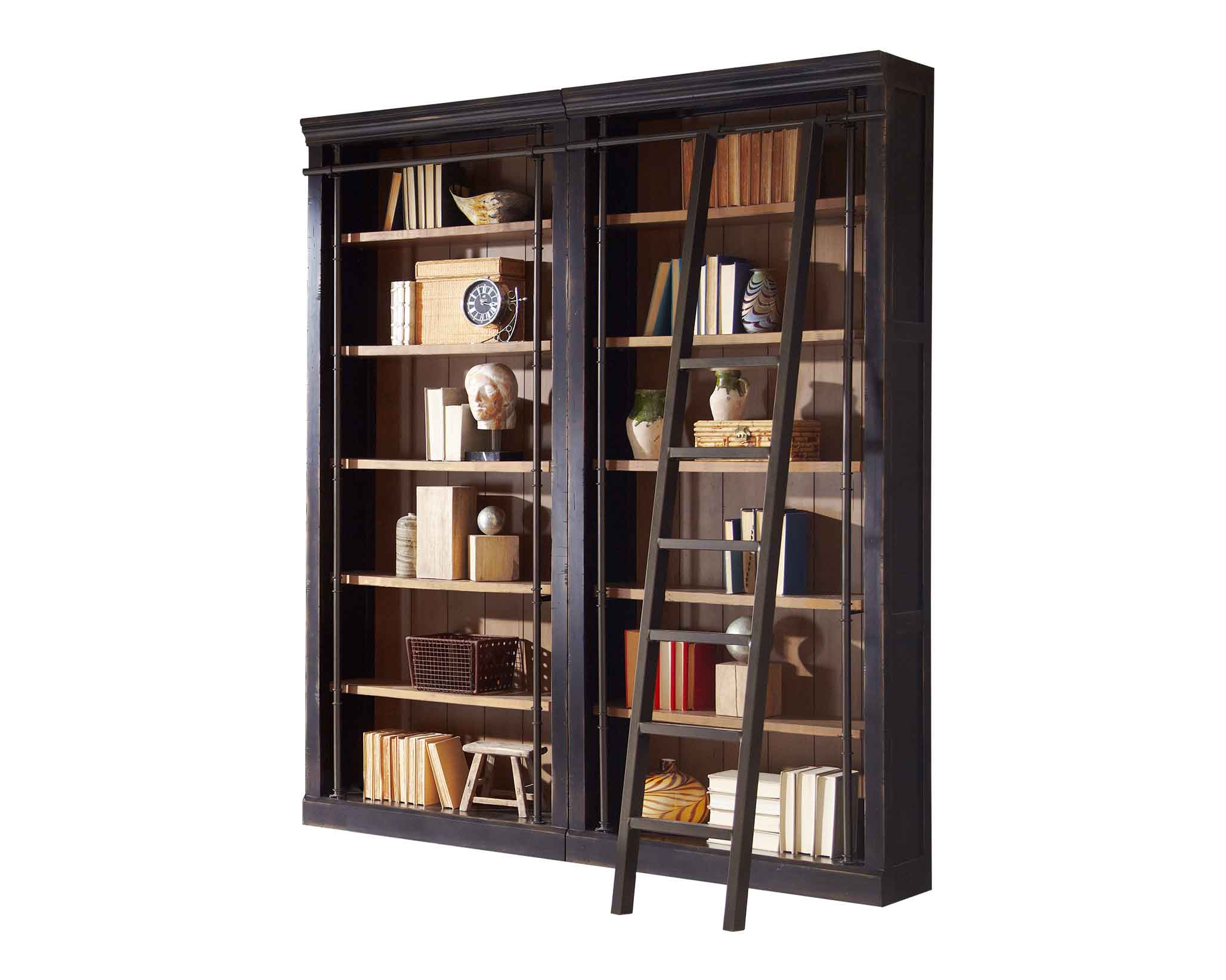 94″ H Two Bookcases with Ladder – Martin Furniture