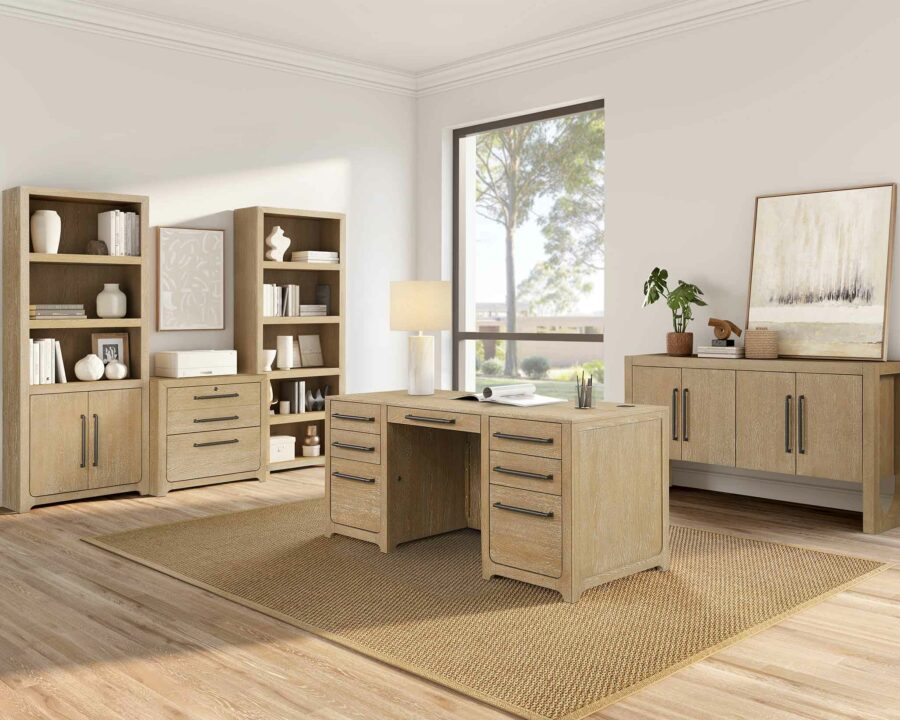 68″ W Double Pedestal Desk – Martin Furniture