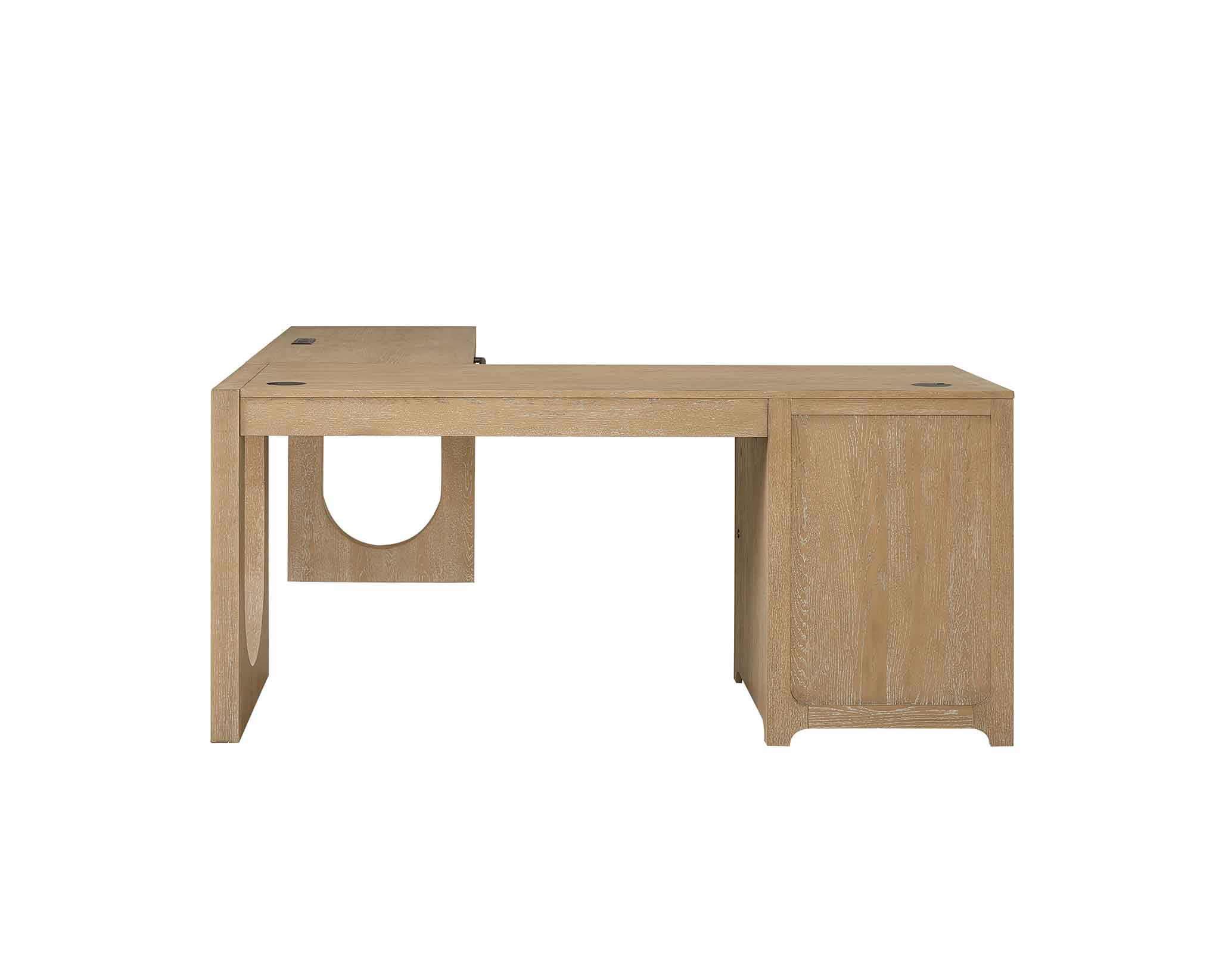 L-Shape Pedestal Desk with Open Return – Martin Furniture