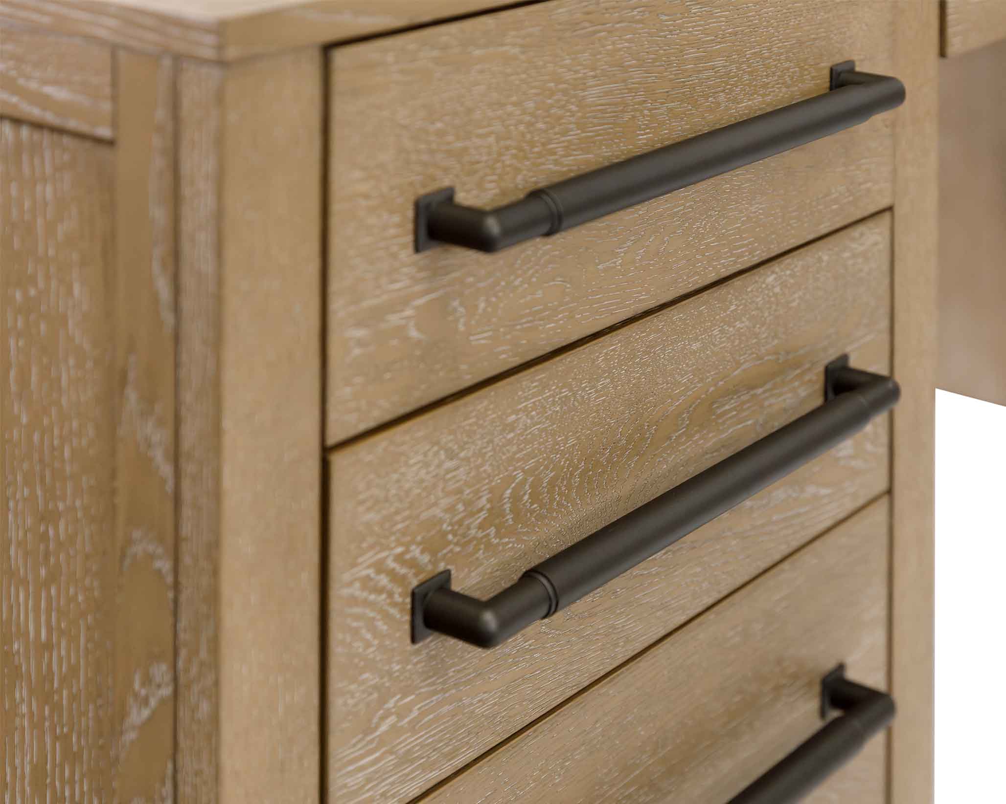 L-Shape Pedestal Desk with Open Return – Martin Furniture