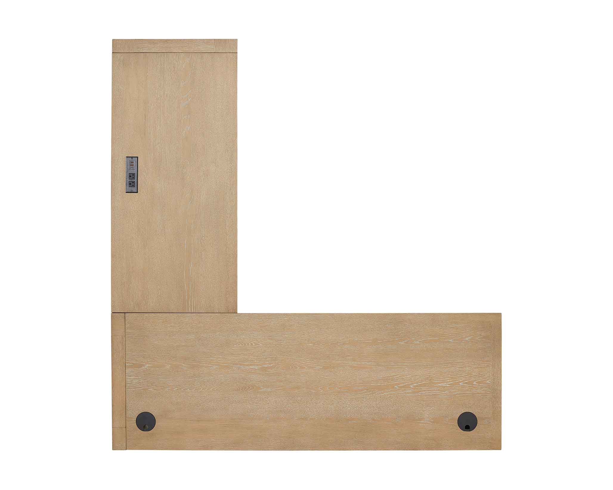 L-Shape Pedestal Desk with Open Return – Martin Furniture