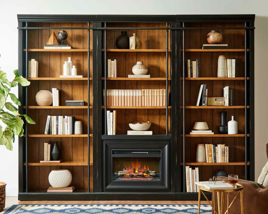 94 H Fireplace Bookcase Library Wall Martin Furniture