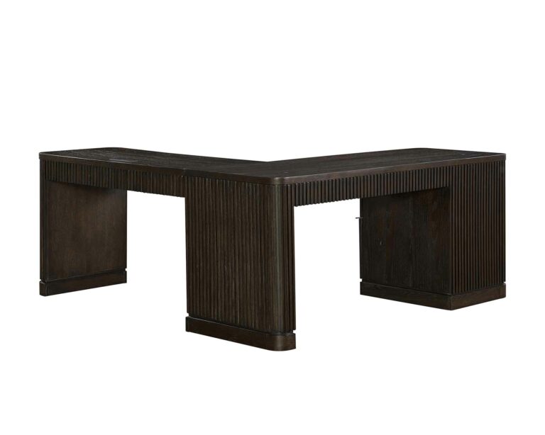 L-Shape Pedestal Desk with Open Return – Martin Furniture