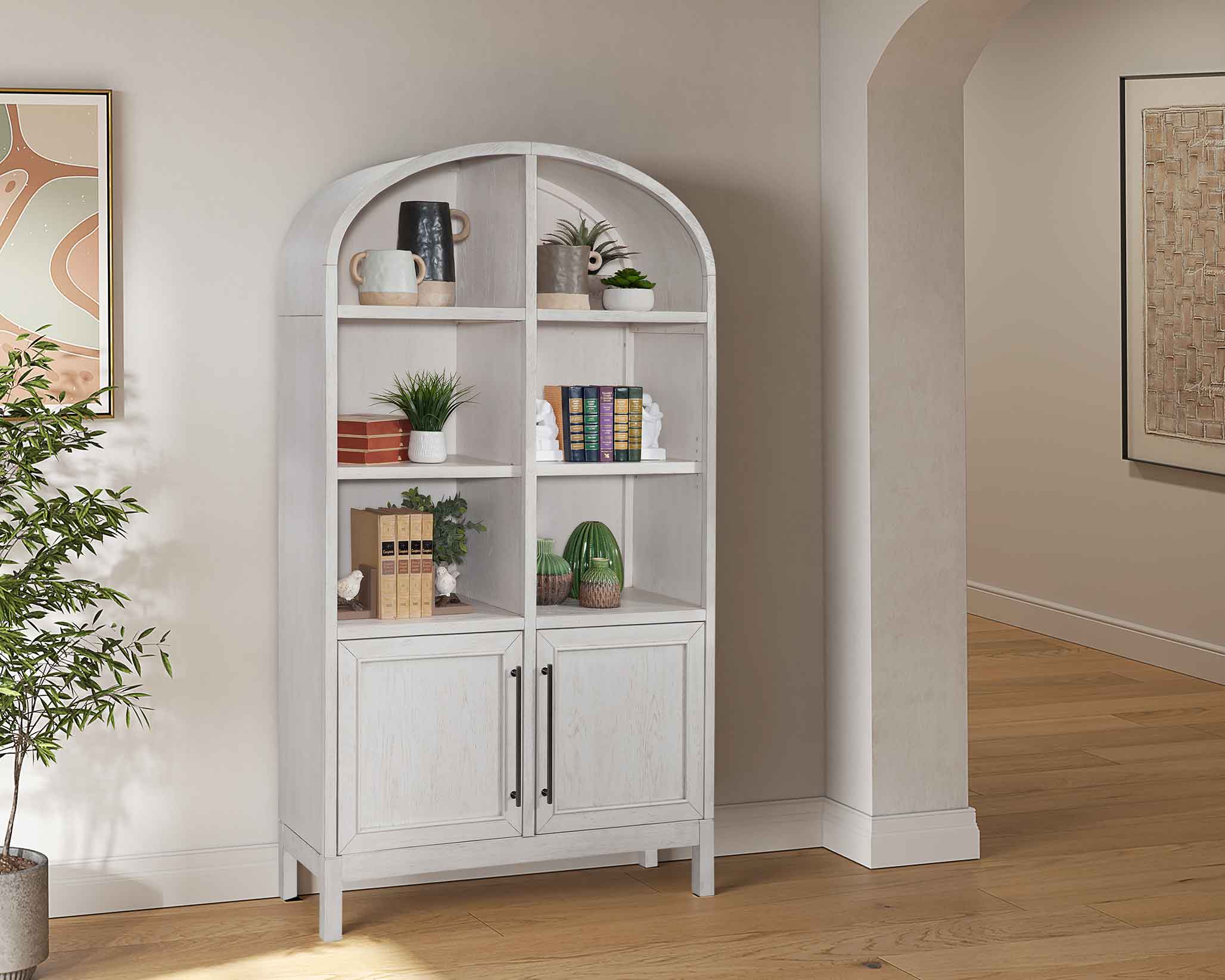 76″ H Arched Display Cabinet Bookcase – Martin Furniture